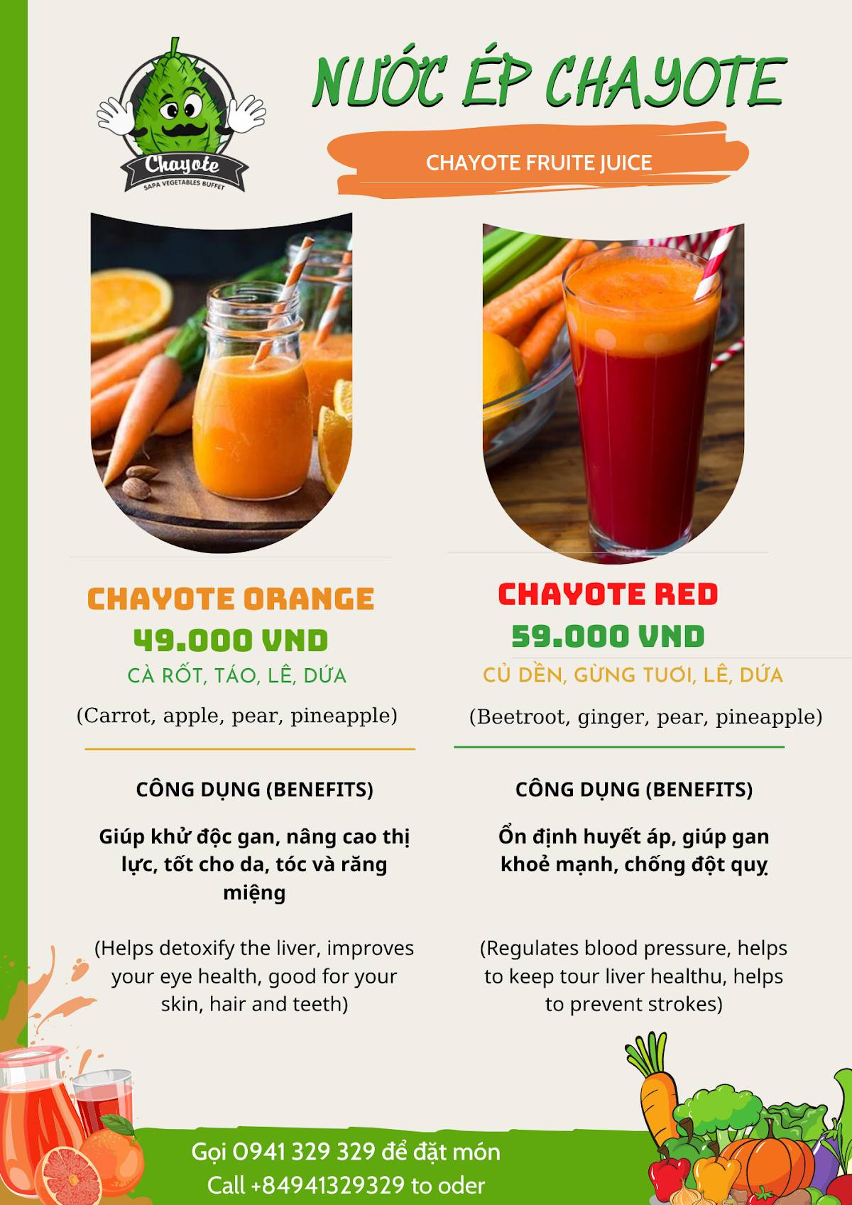 Carta del restaurante Nhà Hàng Chayote – Buffet Lẩu Rau Sa Pa, Thành ...