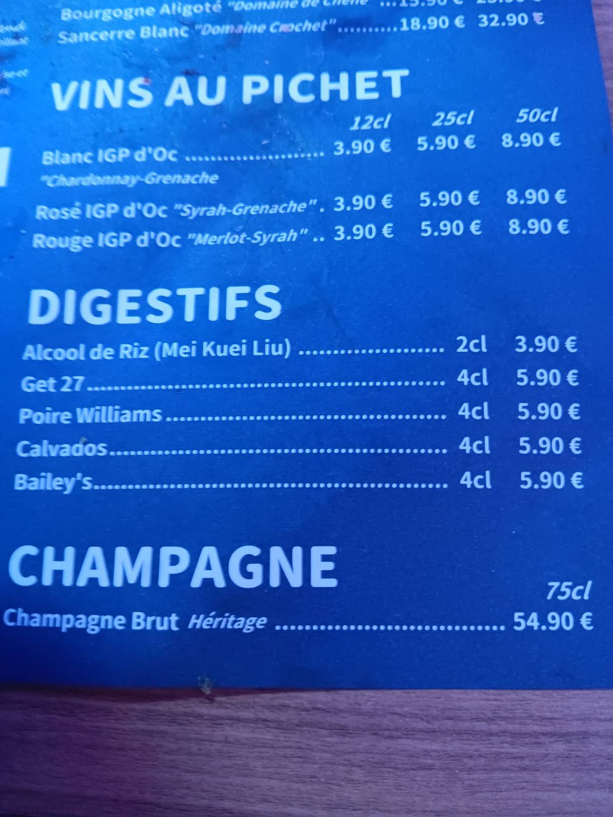 Menu au PACIFIC 91 restaurant, Fleury-Mérogis, 37 Av. de l'Hurepoix