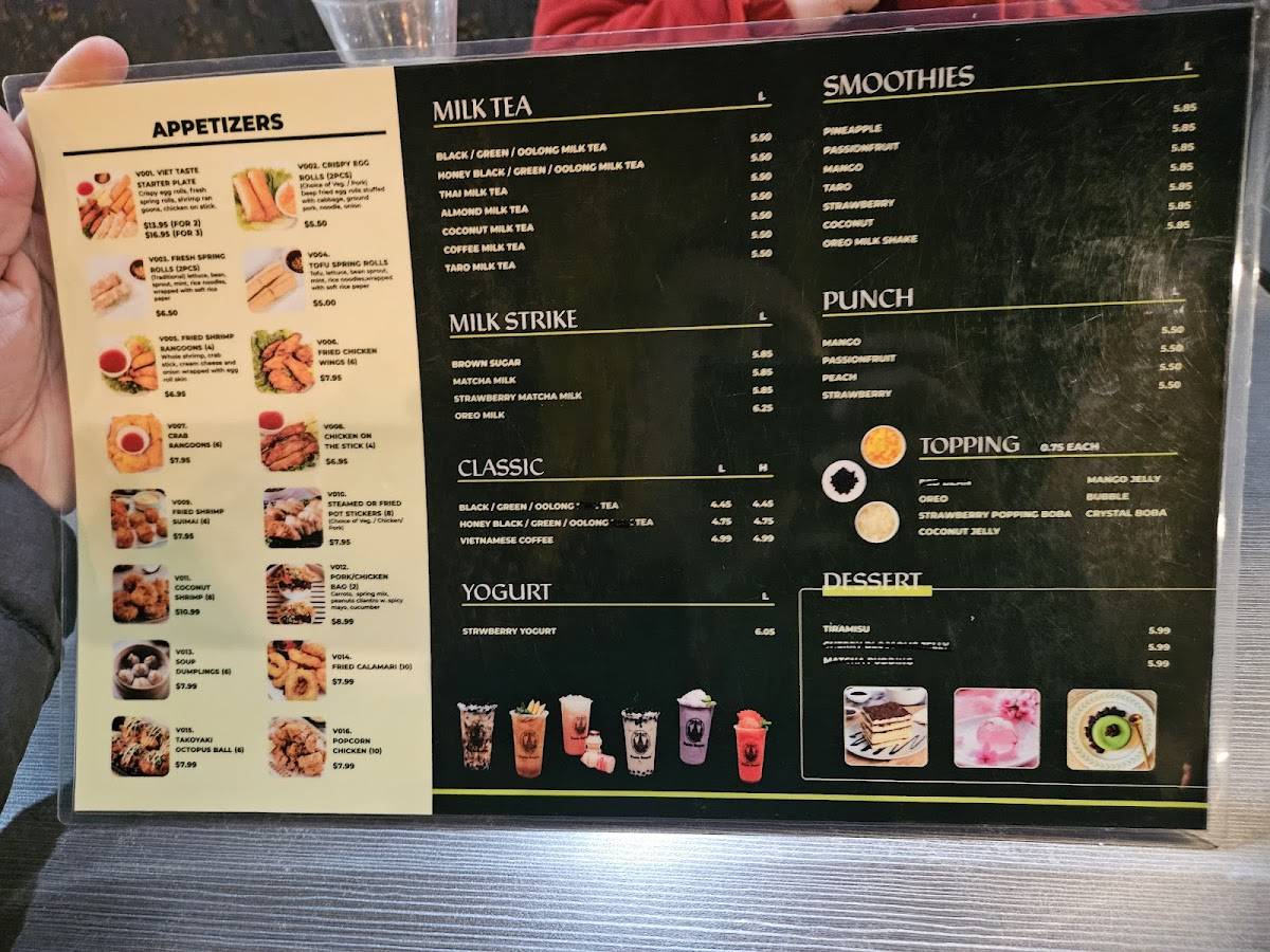 Menu at Pho Noodle Station restaurant, Aurora