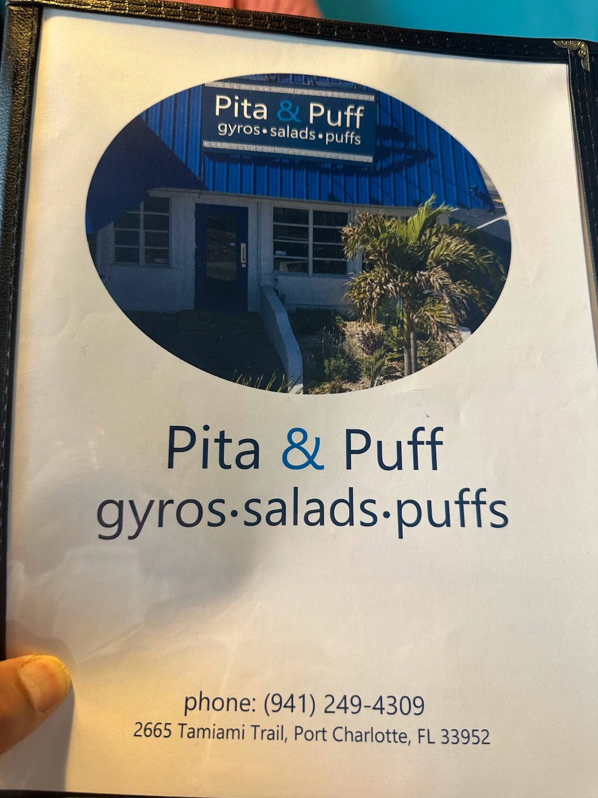Menu at Pita & Puff restaurant, Port Charlotte
