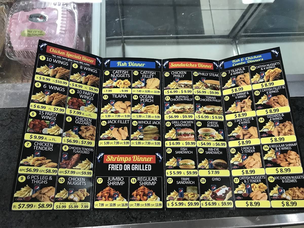 Menu at Pop's Grill, Fish & Chicken restaurant, Florissant