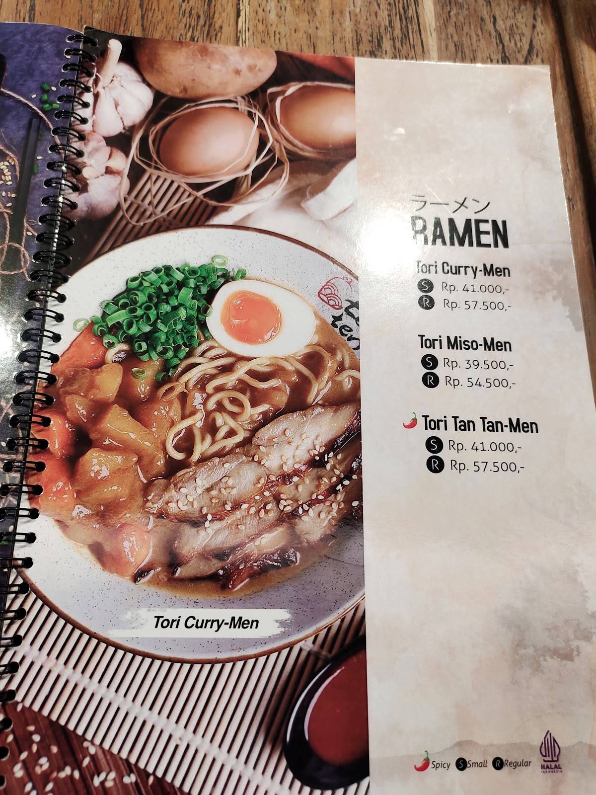 Menu at Ramen Ten 10 - Gajah Mada Plaza restaurant, Central Jakarta