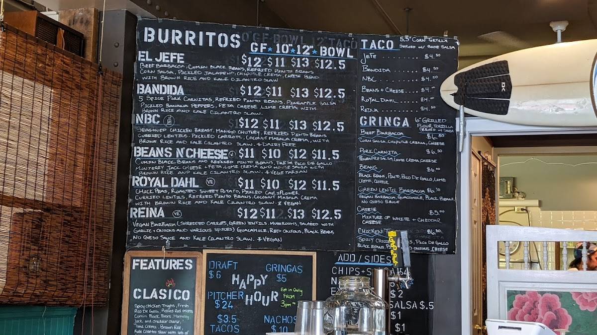 Menu at Rascals Burrito Bar Lunenburg (moved to 724 King Street ...