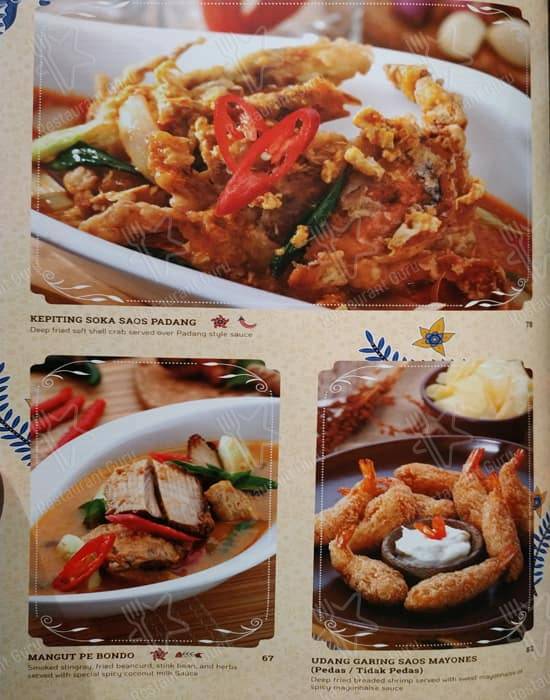 Menu at REMBOELAN restaurant, West Jakarta, Unit L1 - 118 & L1 - 119