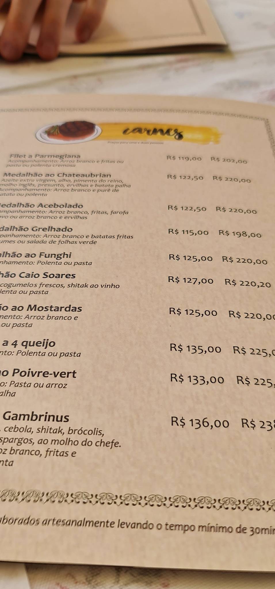 Menu em Bistrô San Gambrinus restaurante, Curitiba