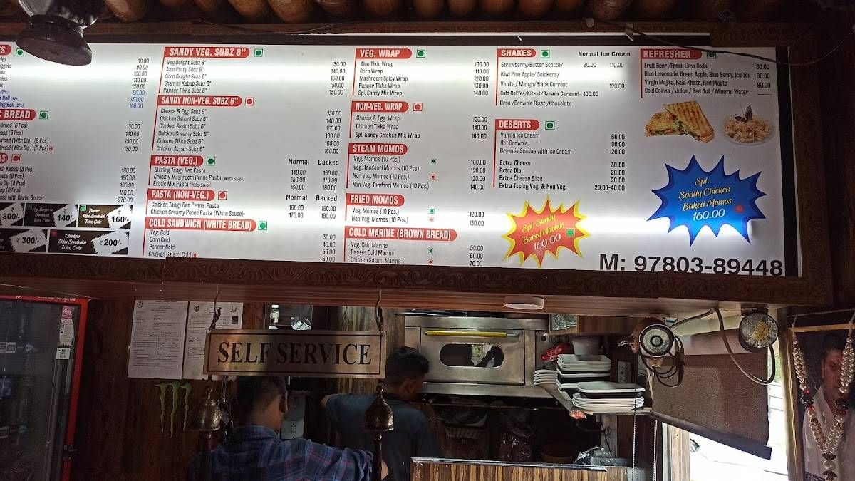 Menu at Sandy Sandwich, Jalandhar, Big BAZAR