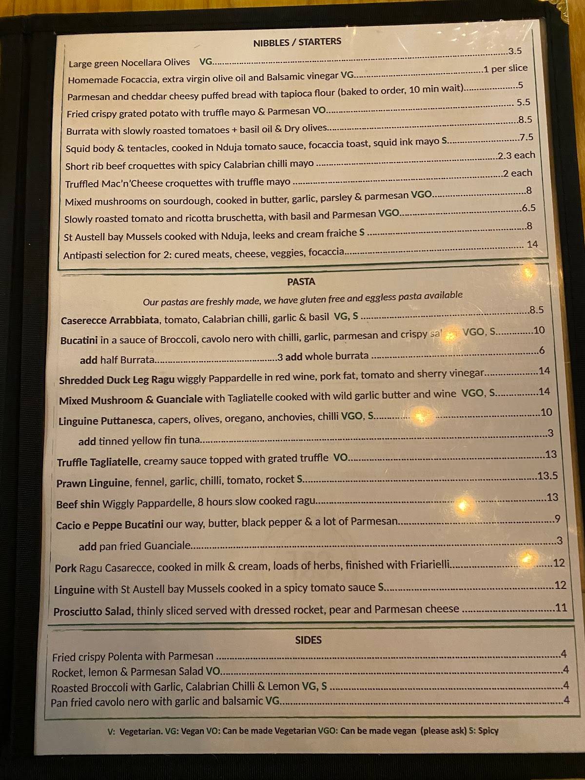 Menu at Sauce and Flour restaurant, Maidenhead
