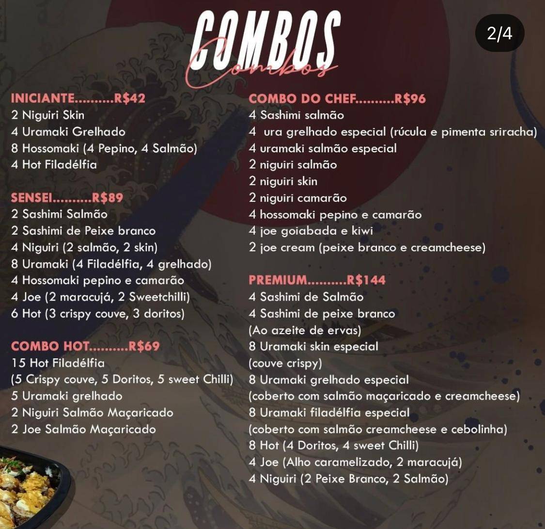 Menu em Sensei Sushi restaurante, Agudo