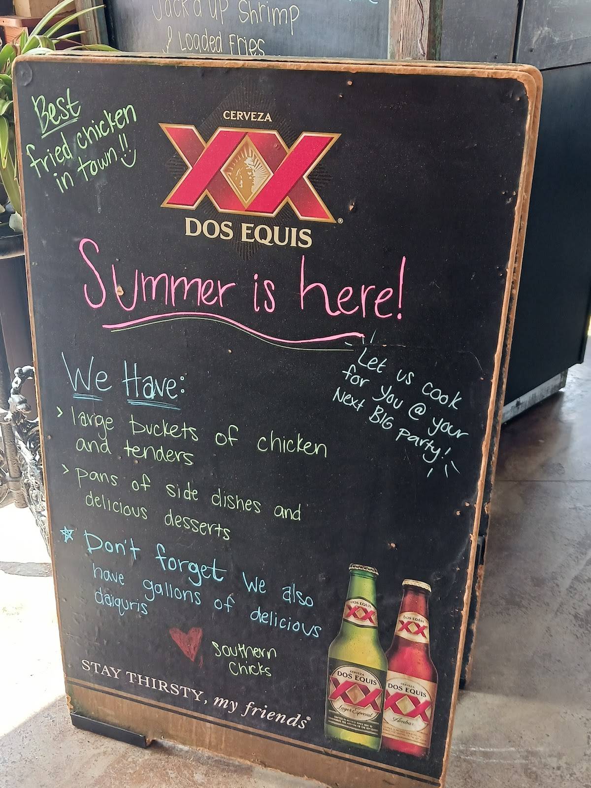 Menu at Southern Chicks Cafe & Daiquiris, New Roads