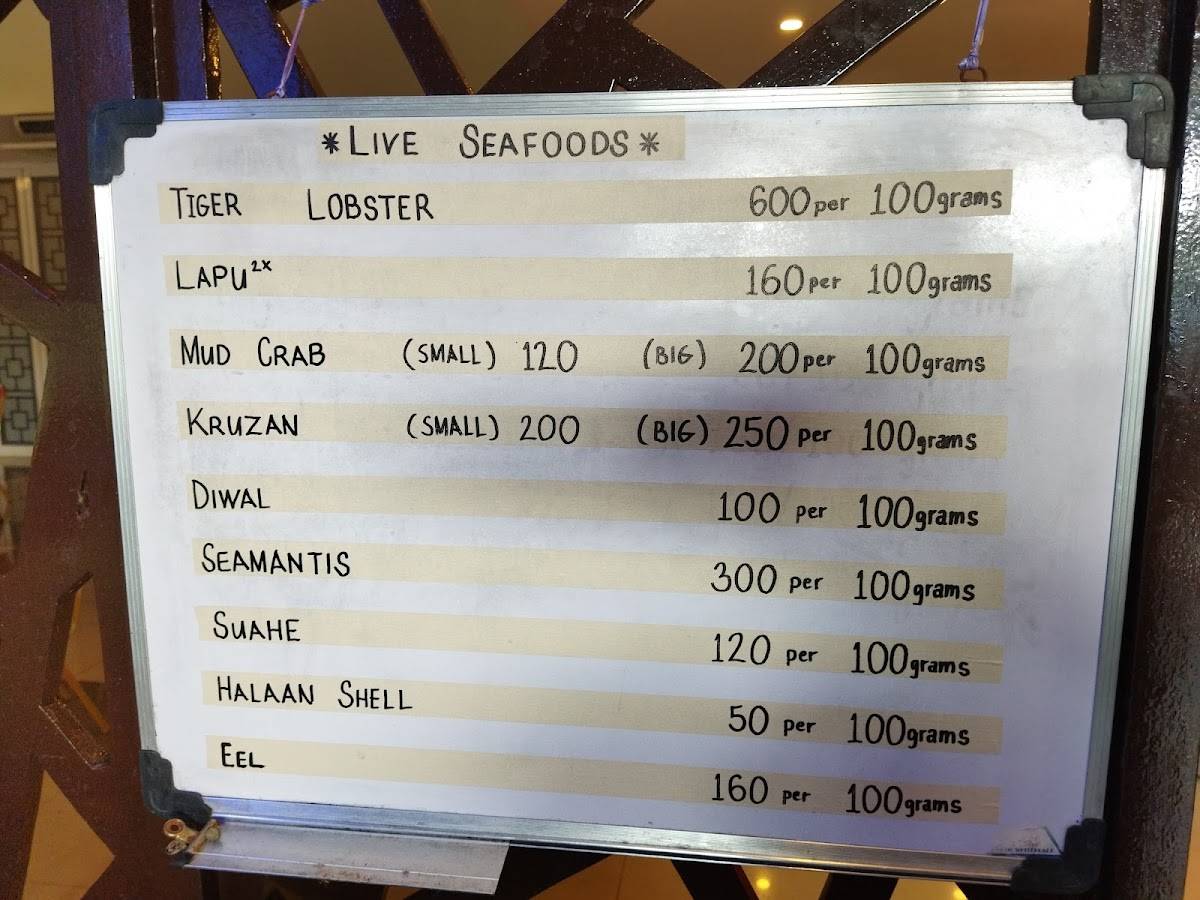 Menu at Spring Palace Seafood Restaurant, Iloilo City