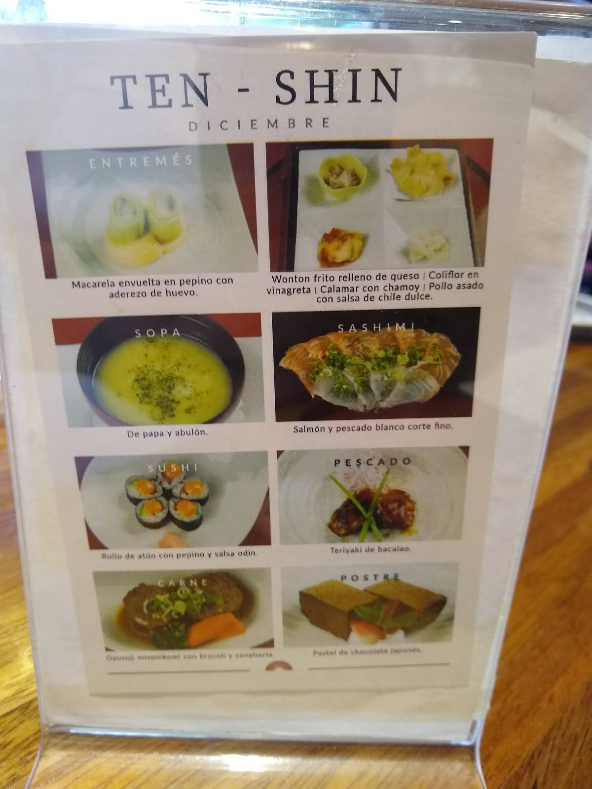 Carta del restaurante Suehiro, Guadalajara
