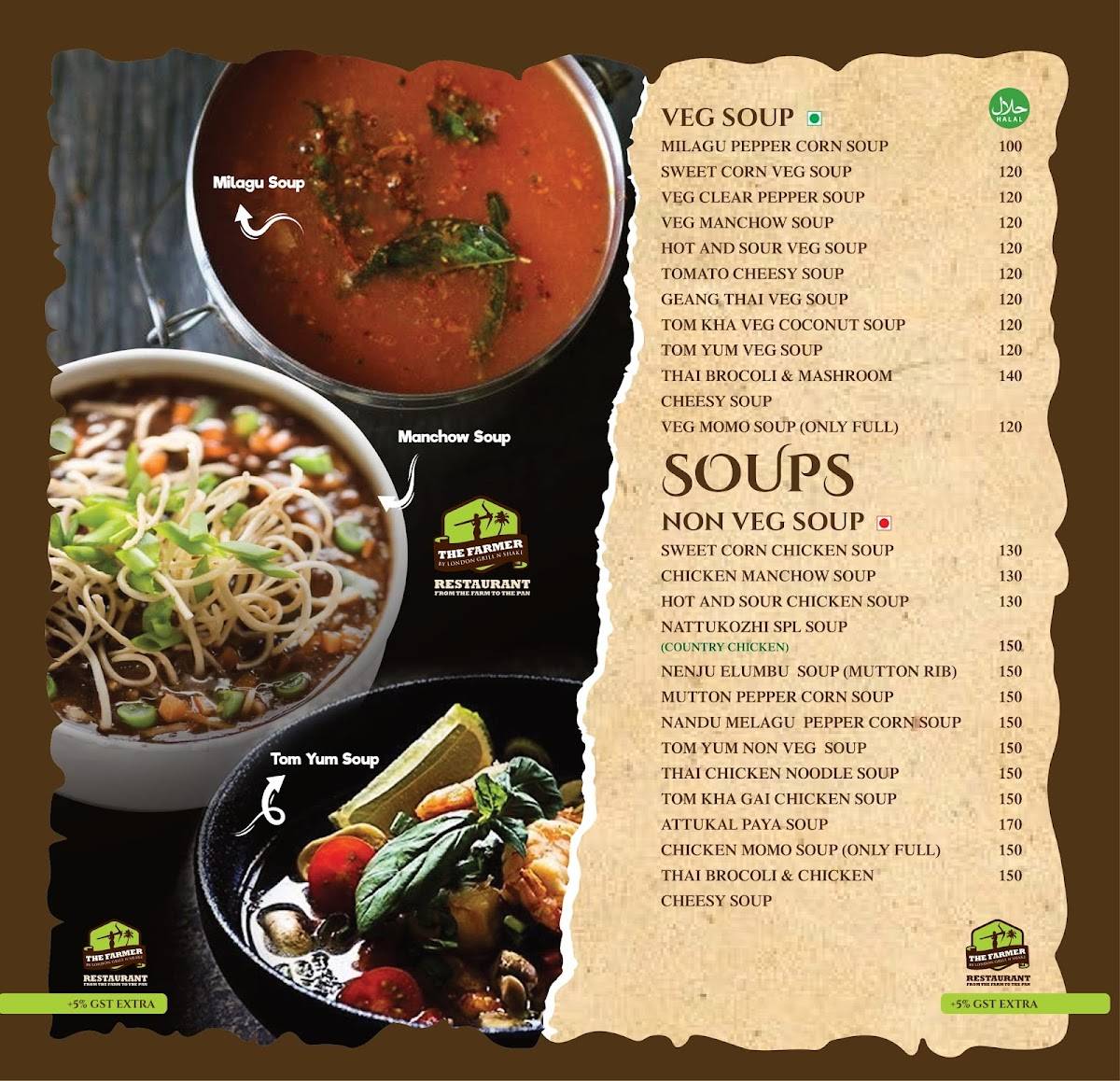 Menu at THE FARMER RESTAURANT, Padur