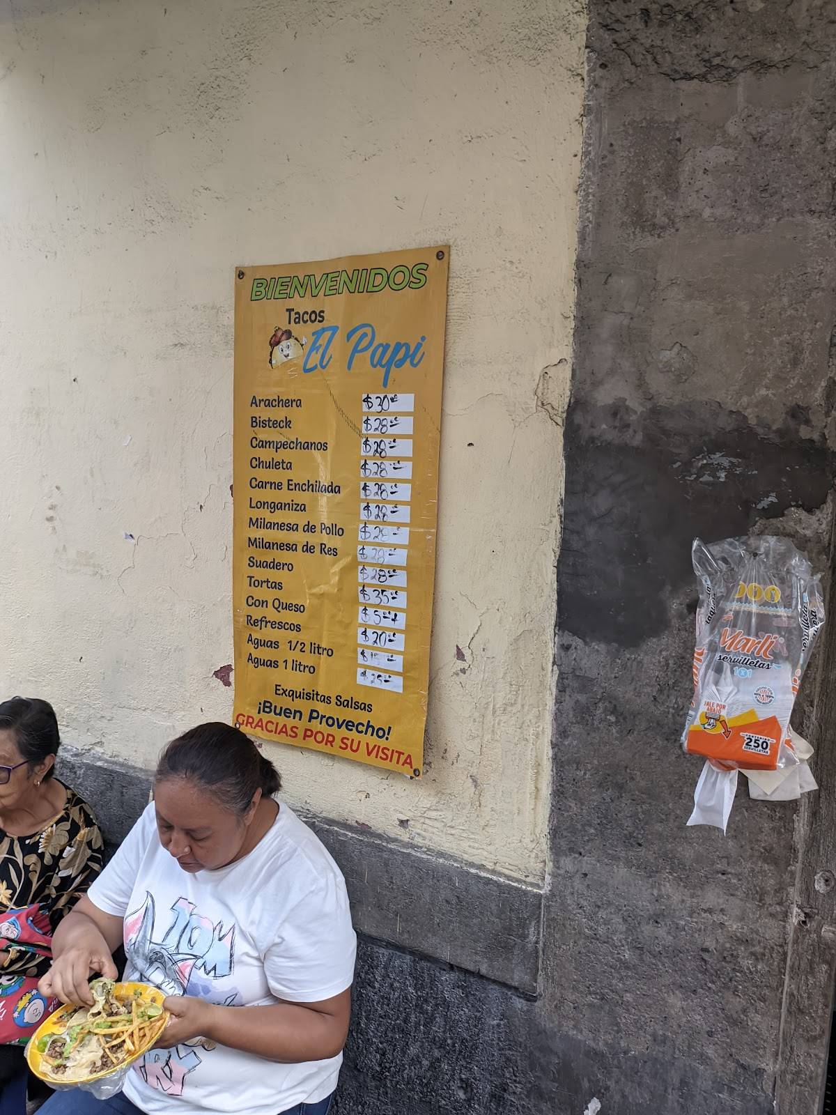 Carta del restaurante Tacos El Papi, Ciudad del México, San Jerónimo 75