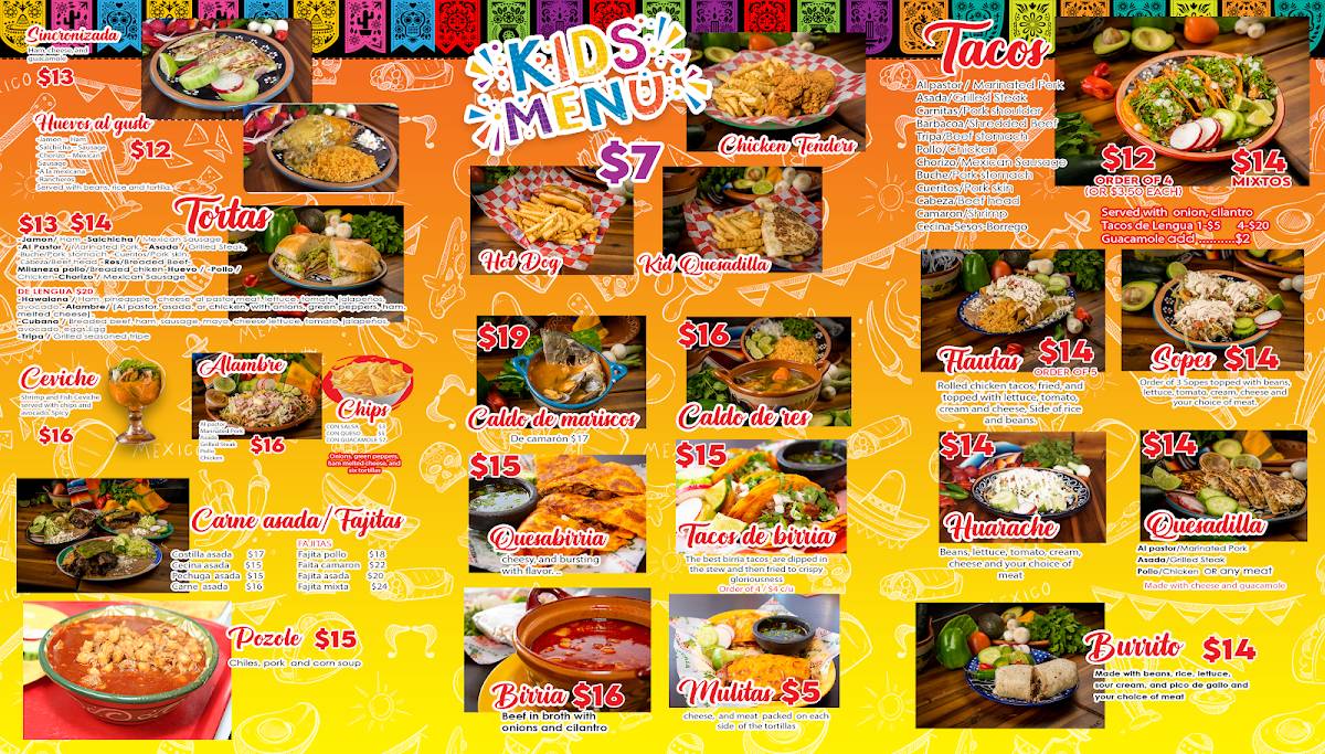 Carta del restaurante Taqueria Los Primos, Temple Hills