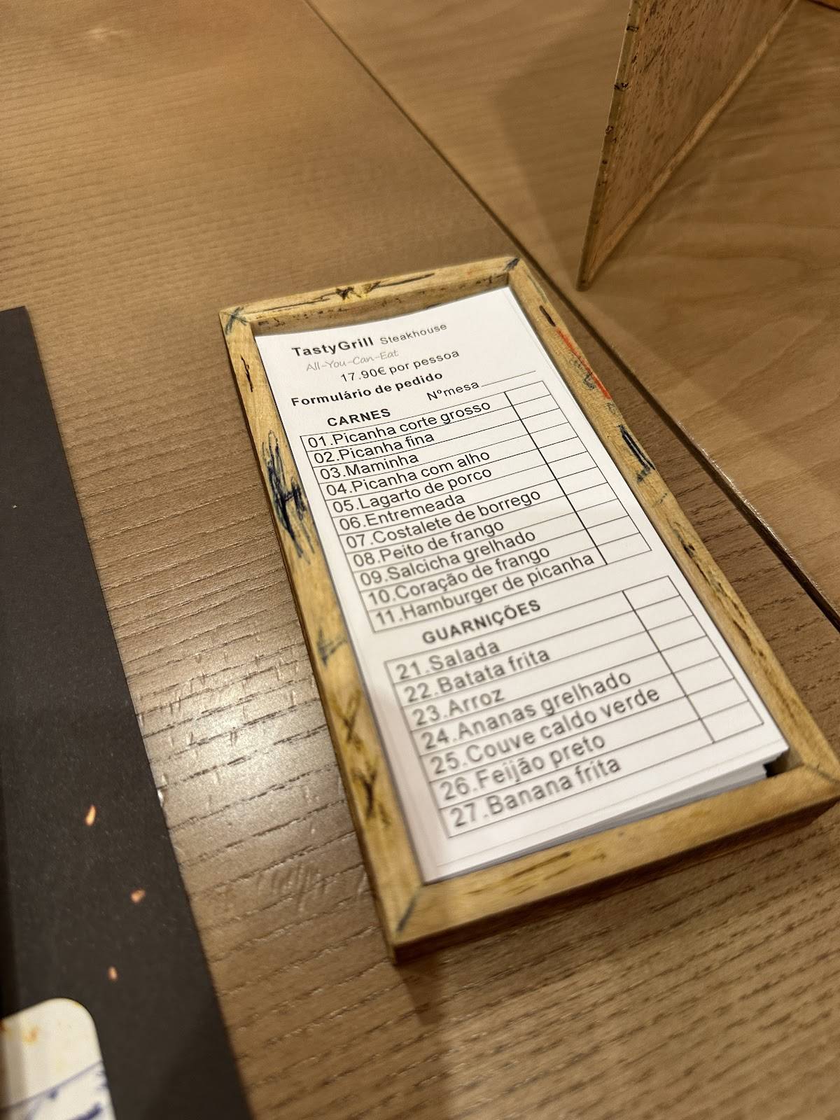 Menu at Tasty Grill restaurant, Odivelas