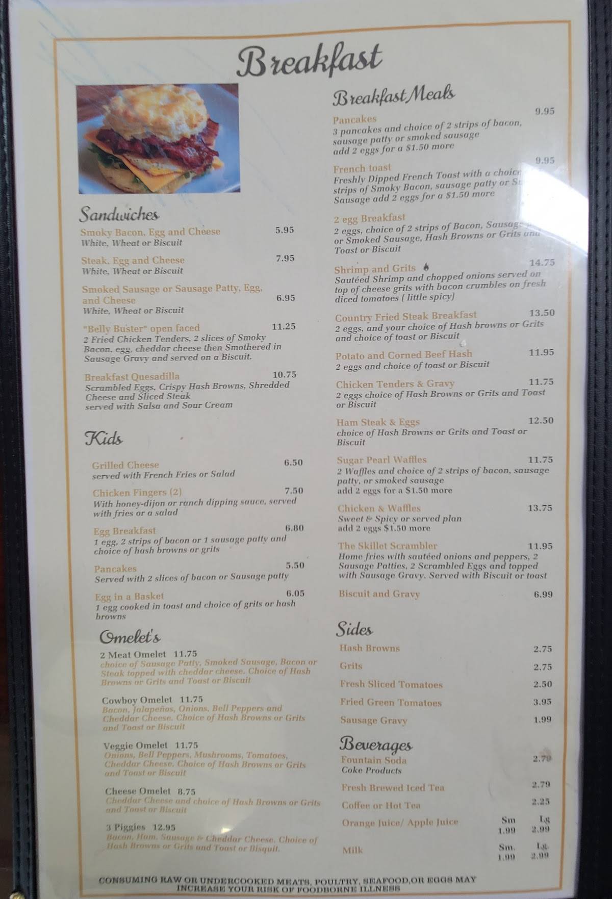 Menu at The Butcher Block Kitchen restaurant, Groveland