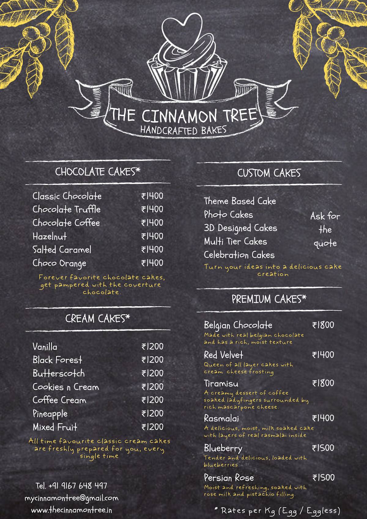 Menu at The Cinnamon Tree, Mumbai, WING-B