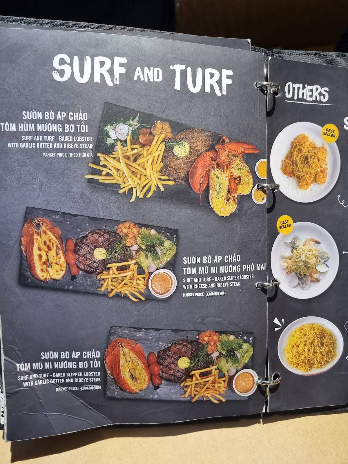 Menu at The Crab Shack Thao Dien restaurant, Ho Chi Minh City