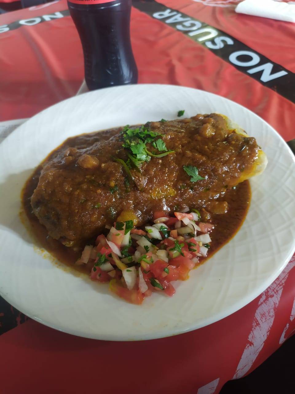 Menu at The Curry Court restaurant, Pietermaritzburg