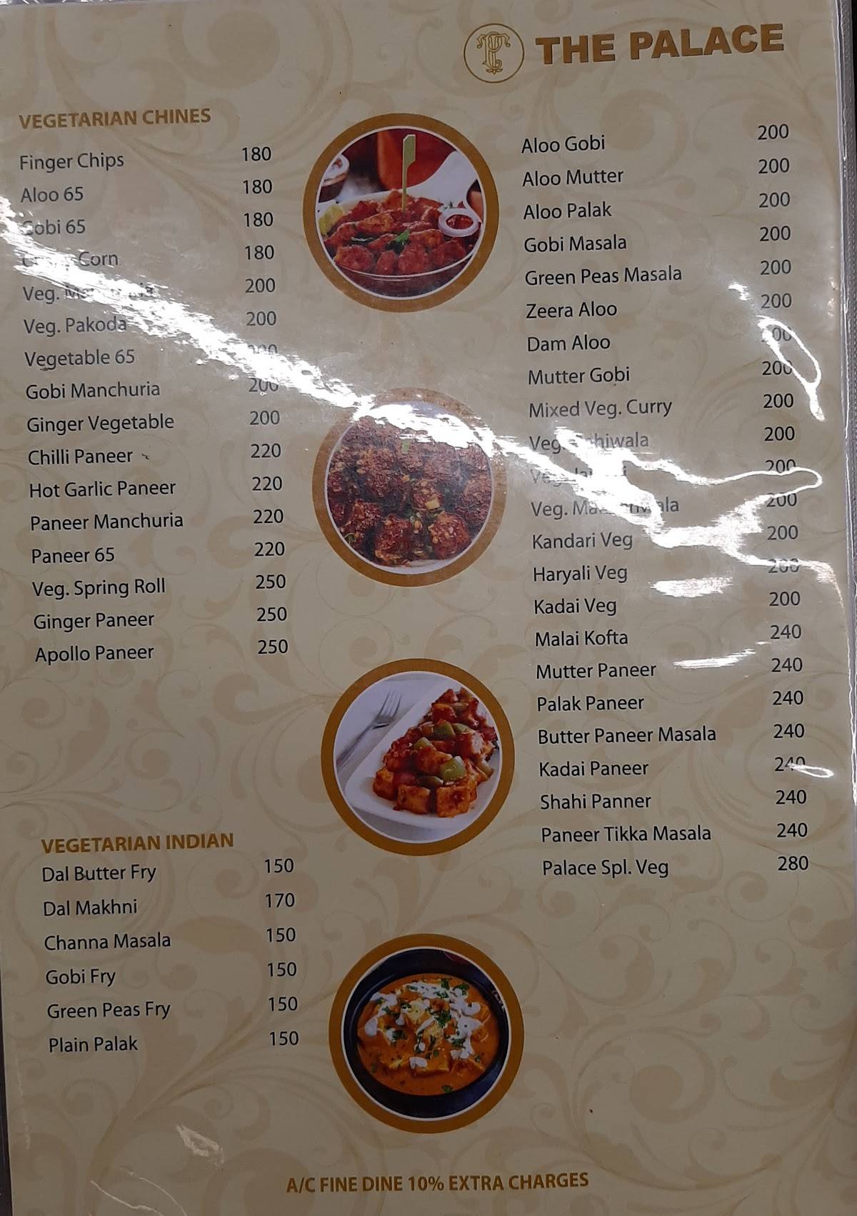 Menu at The Palace Hotel NH9, Rudraram