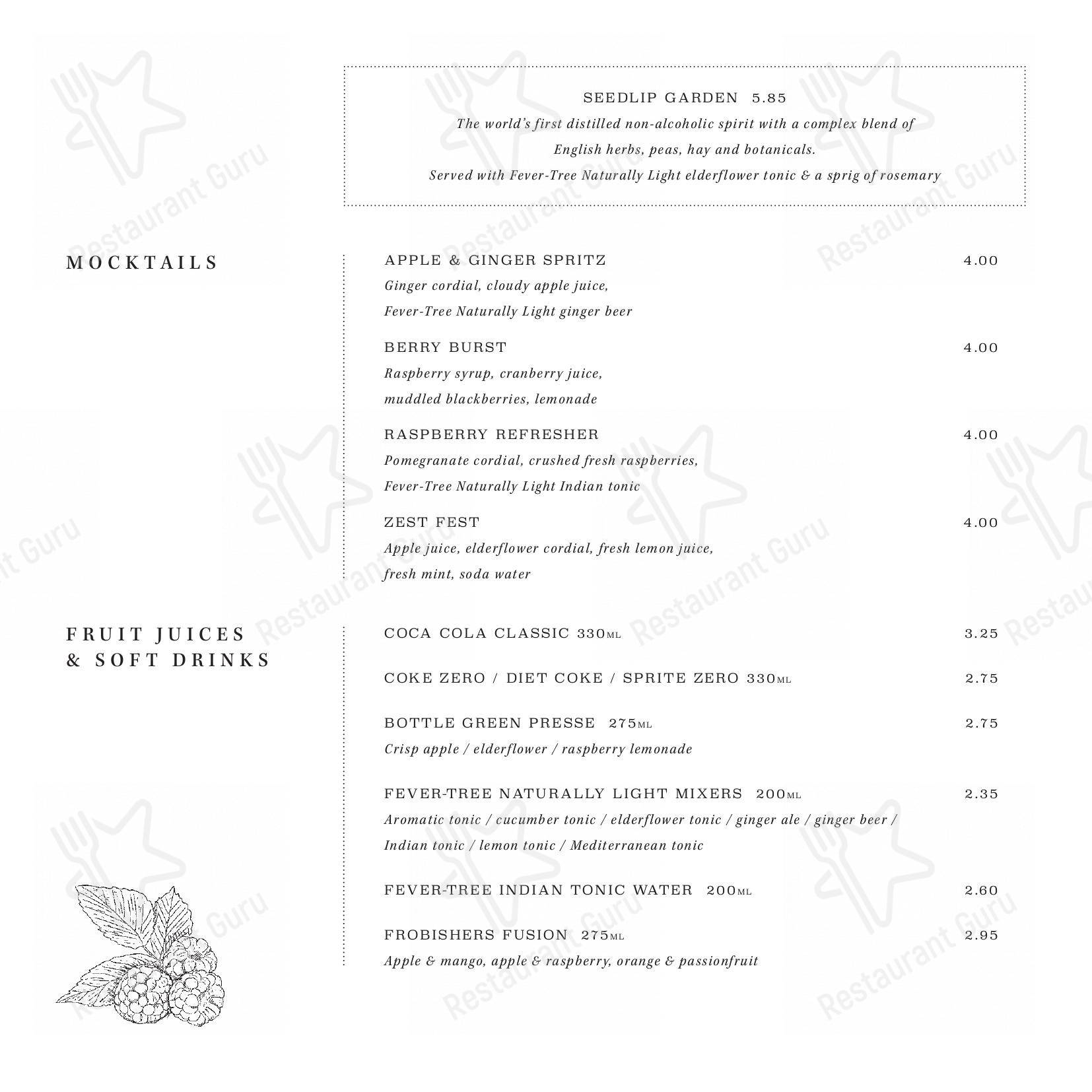 Menu at The Red Deer pub & bar, Horsham