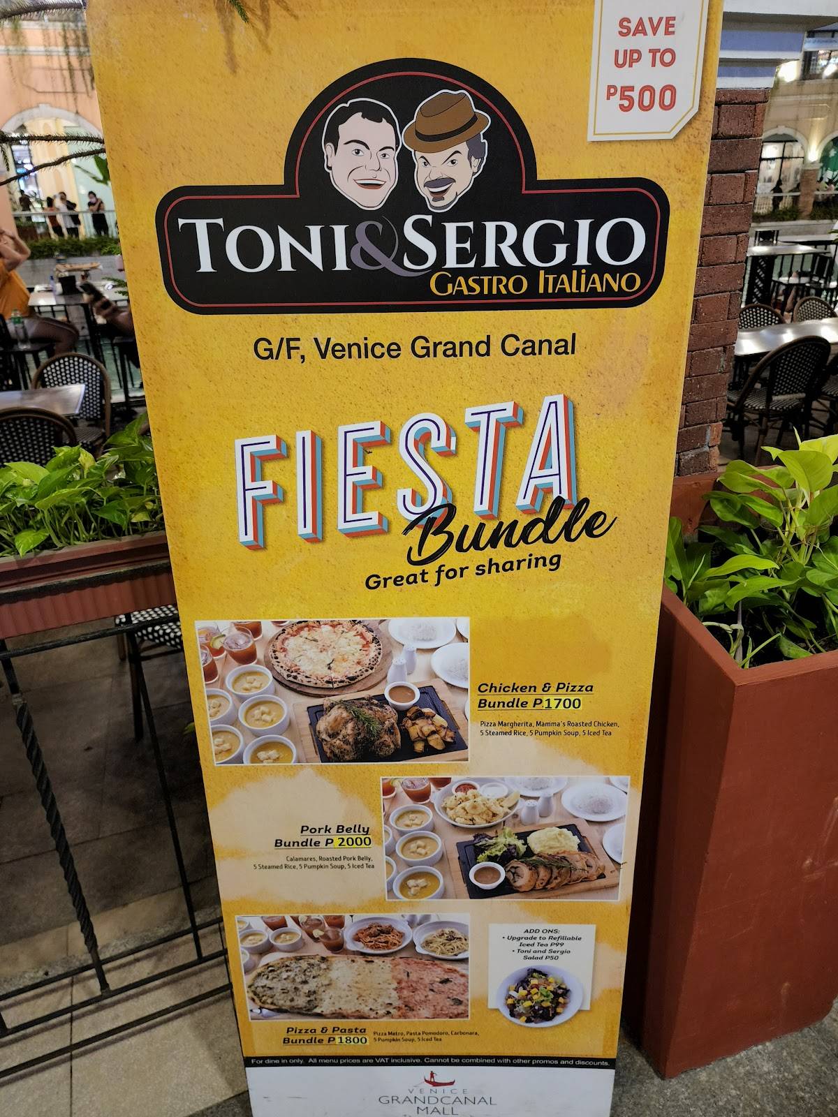 Menu at Toni & Sergio restaurant, Taguig