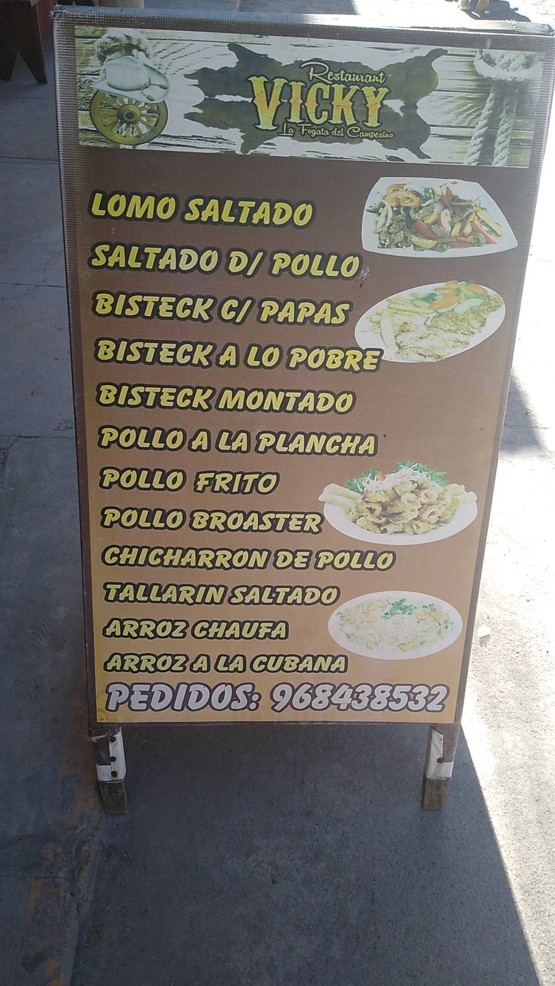 Menu at Restaurant Vicky la fogata del campesino, Peru, LM-595 / Miguel ...