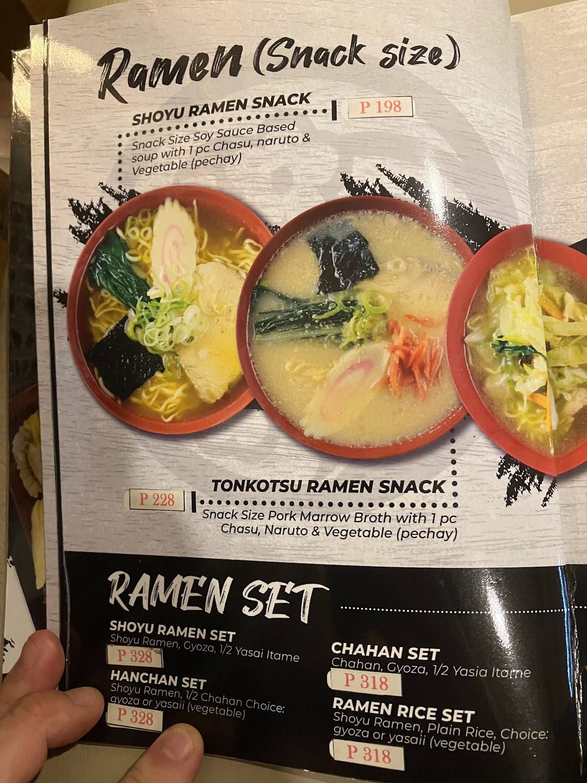 Menu at Yamazaki Ramen House & Japanese Grocery restaurant, Makati