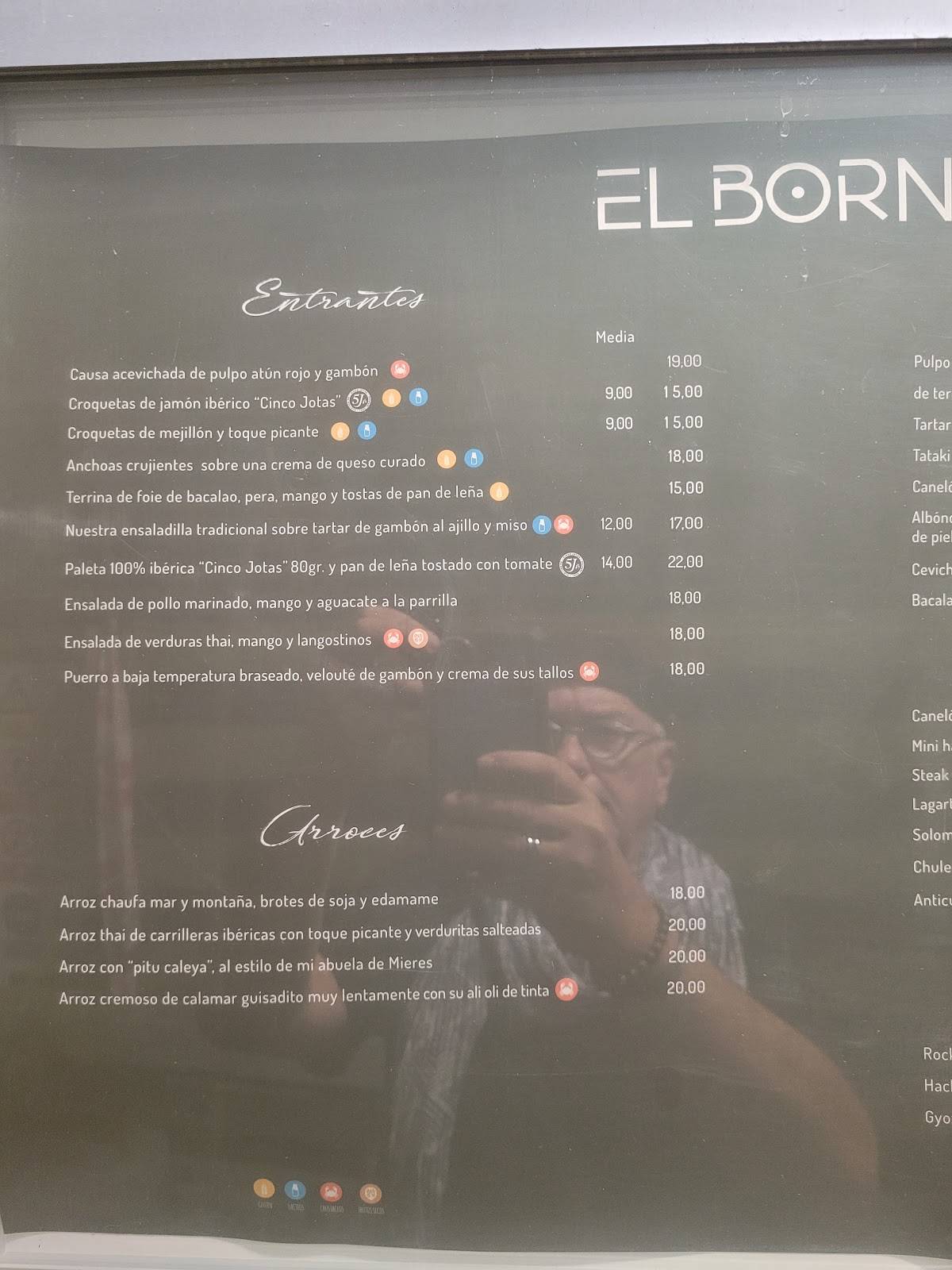 Carta de Restaurante El Borne by Galán de Alejandro, Gijón