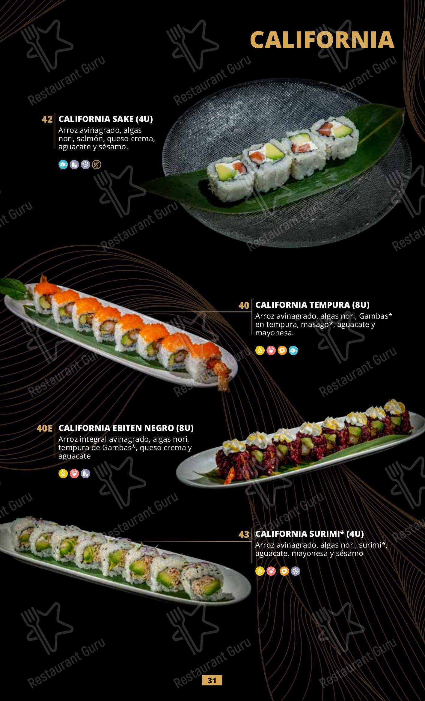 Carta de Restaurante Hakki Lleida - Japonés Buffet a la Carta, Lérida