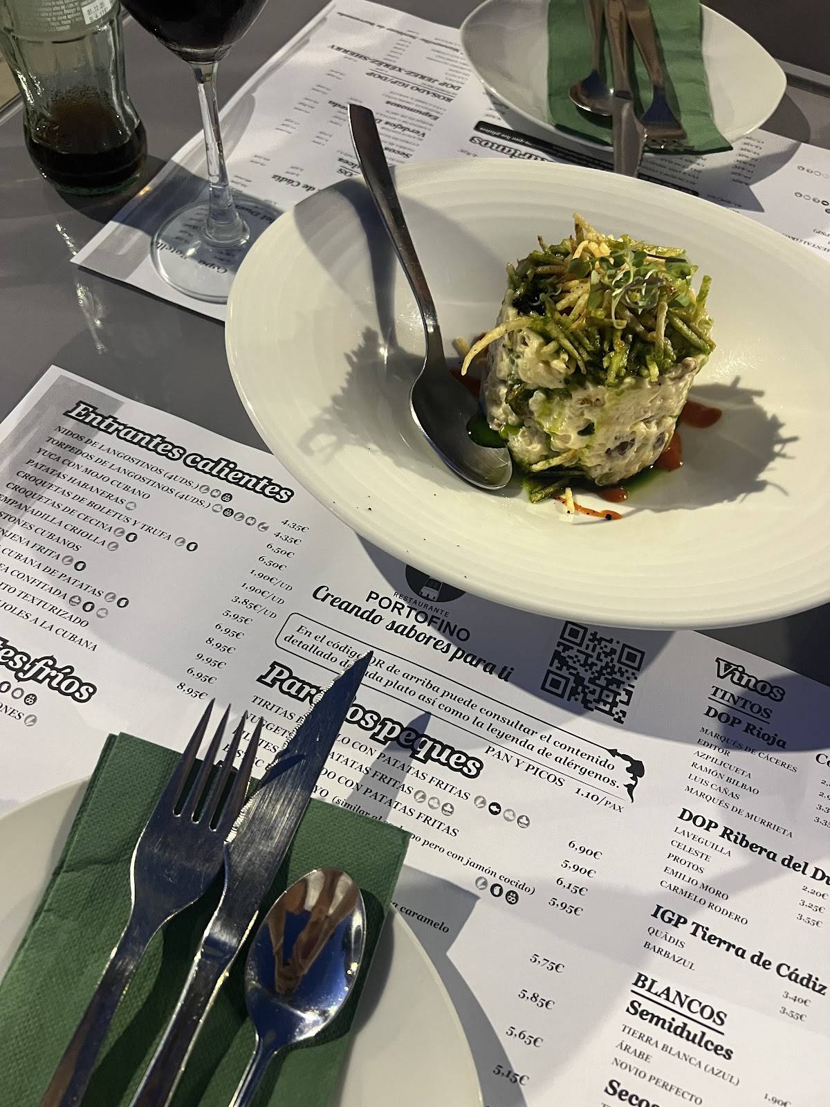 Carta de Restaurante PORTOFINO, Puerto Real