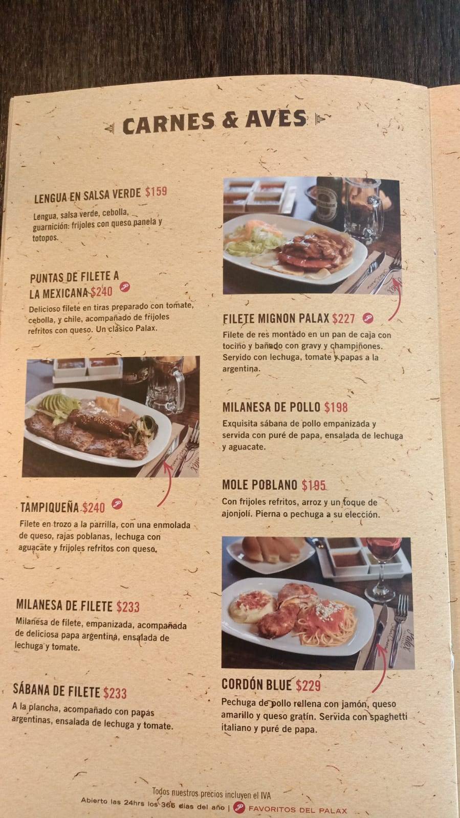 Carta de Restaurante Palax Carretera Nacional, Monterrey, PLAZA ...