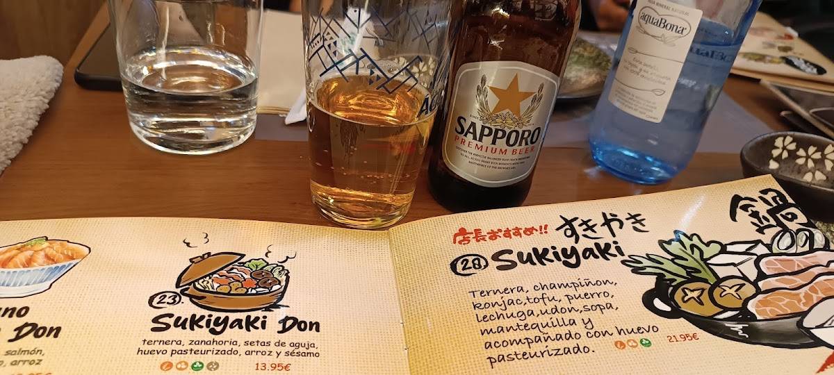 Carta de Restaurante Sankai, Valencia