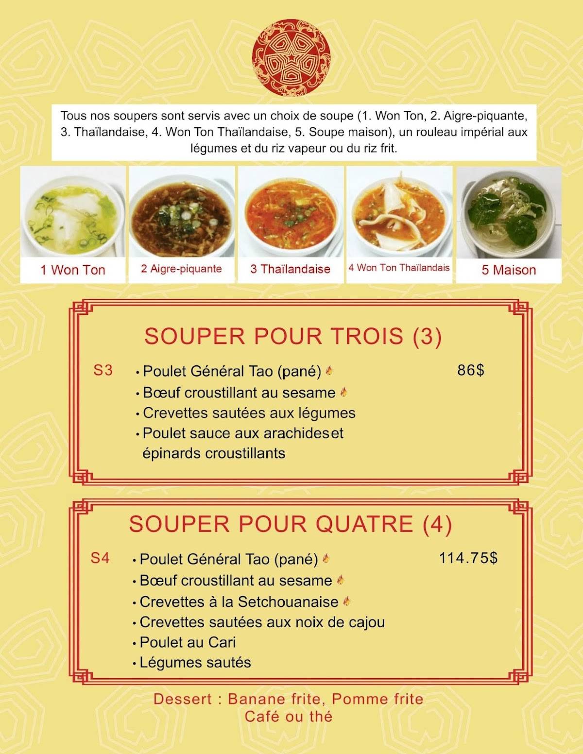 Menu au Resto Etoile D'Orient restaurant, Saint-Hyacinthe