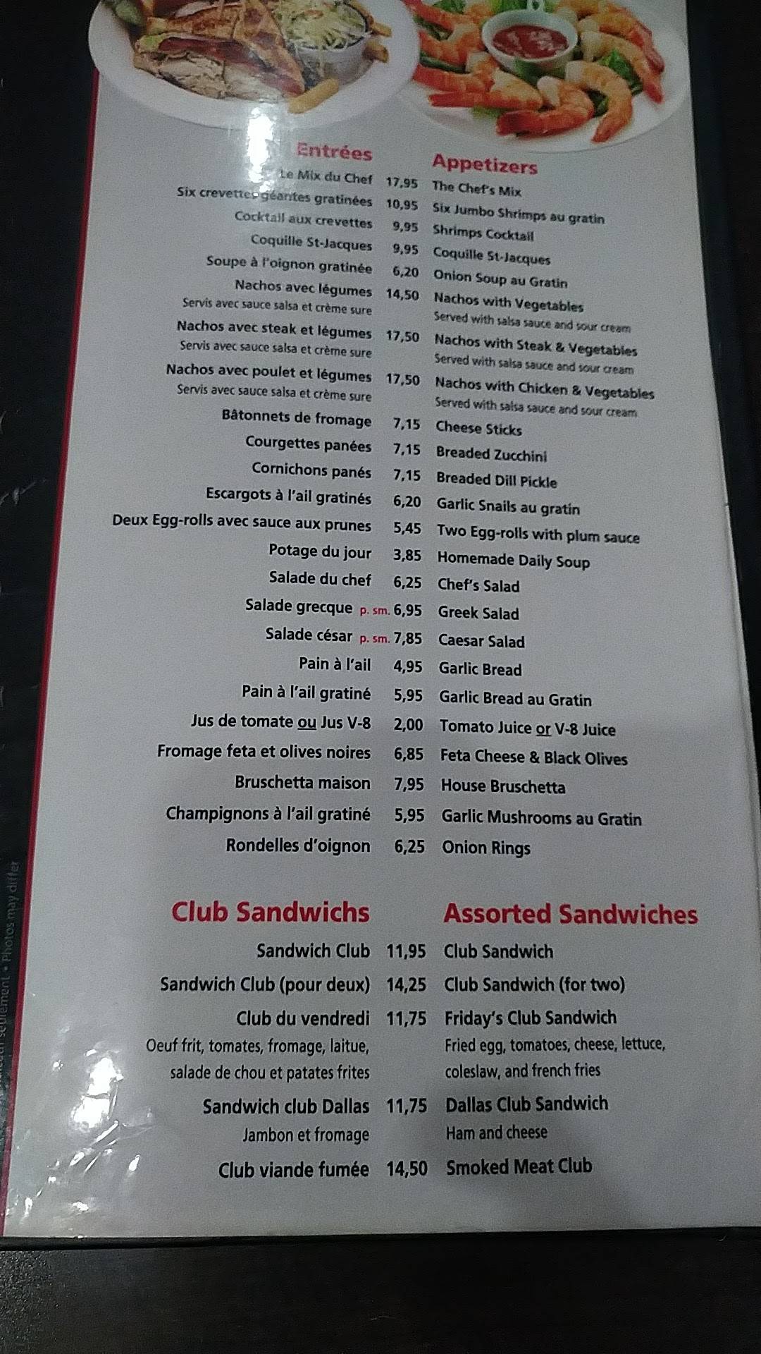 Menu au Rialdo Pizzeria & Brochetterie, Maniwaki