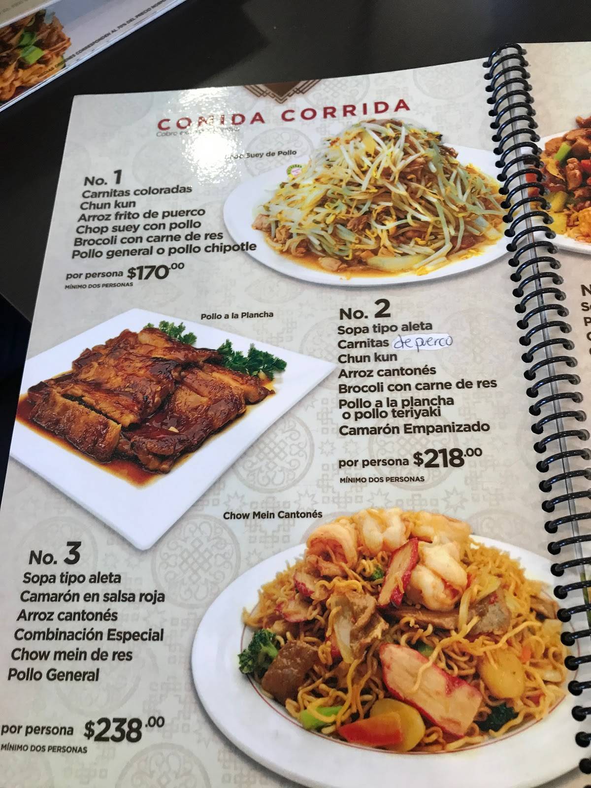 Carta del restaurante Rincón del Panchito Plaza Sendero, Mexicali ...