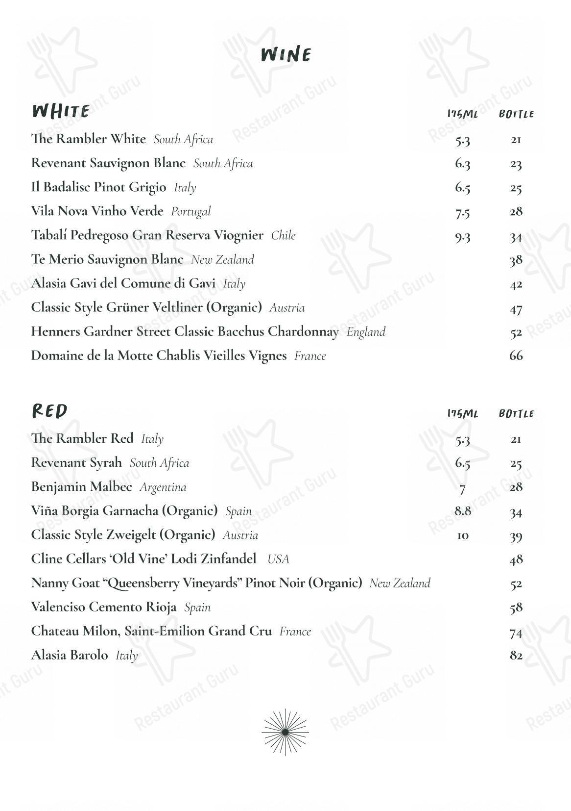 Menu at Ring O Bells pub & bar, Ormskirk