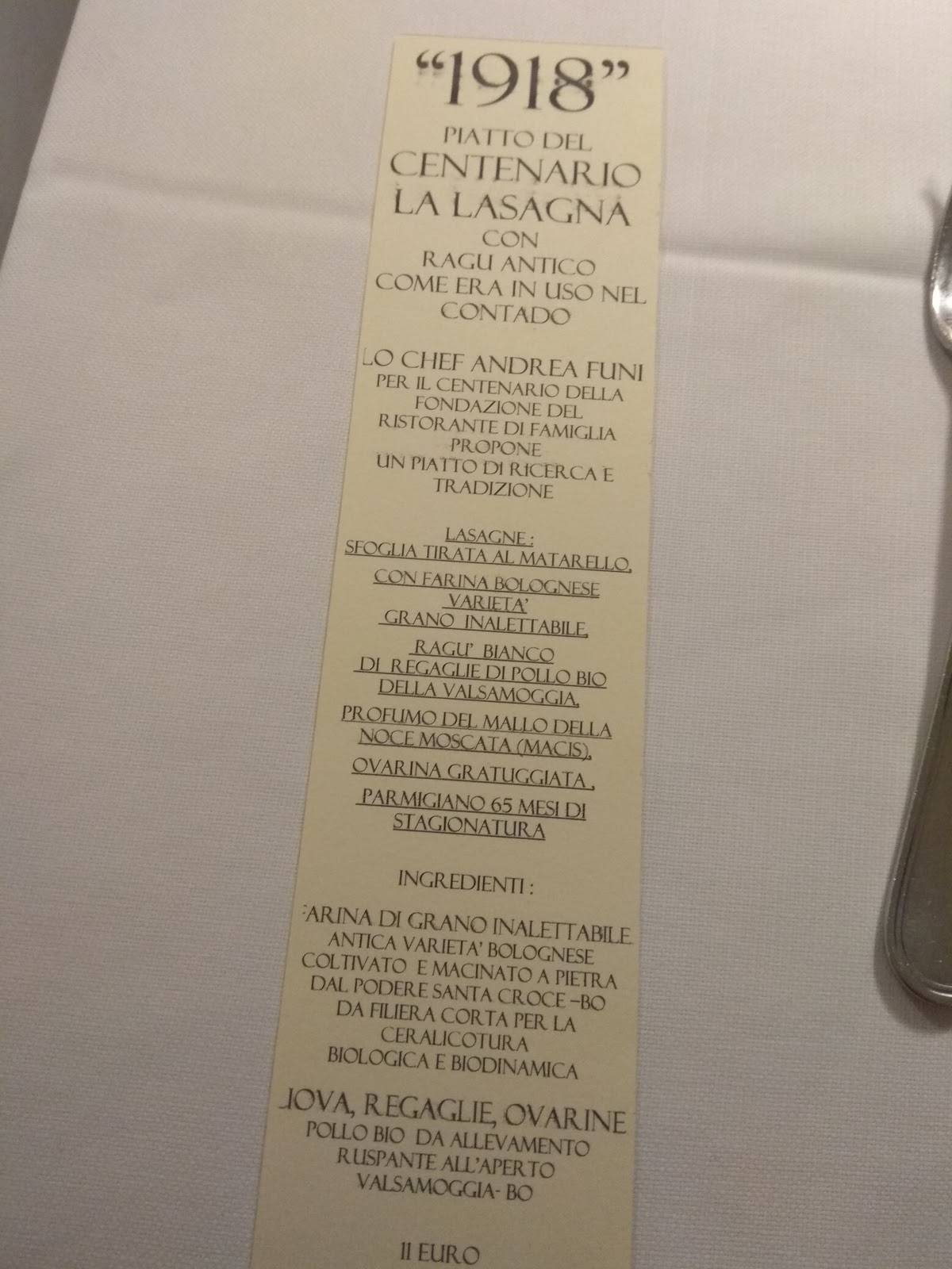 Menu au Ristorante Antica Trattoria La Grotta dal 1918, Sasso Marconi