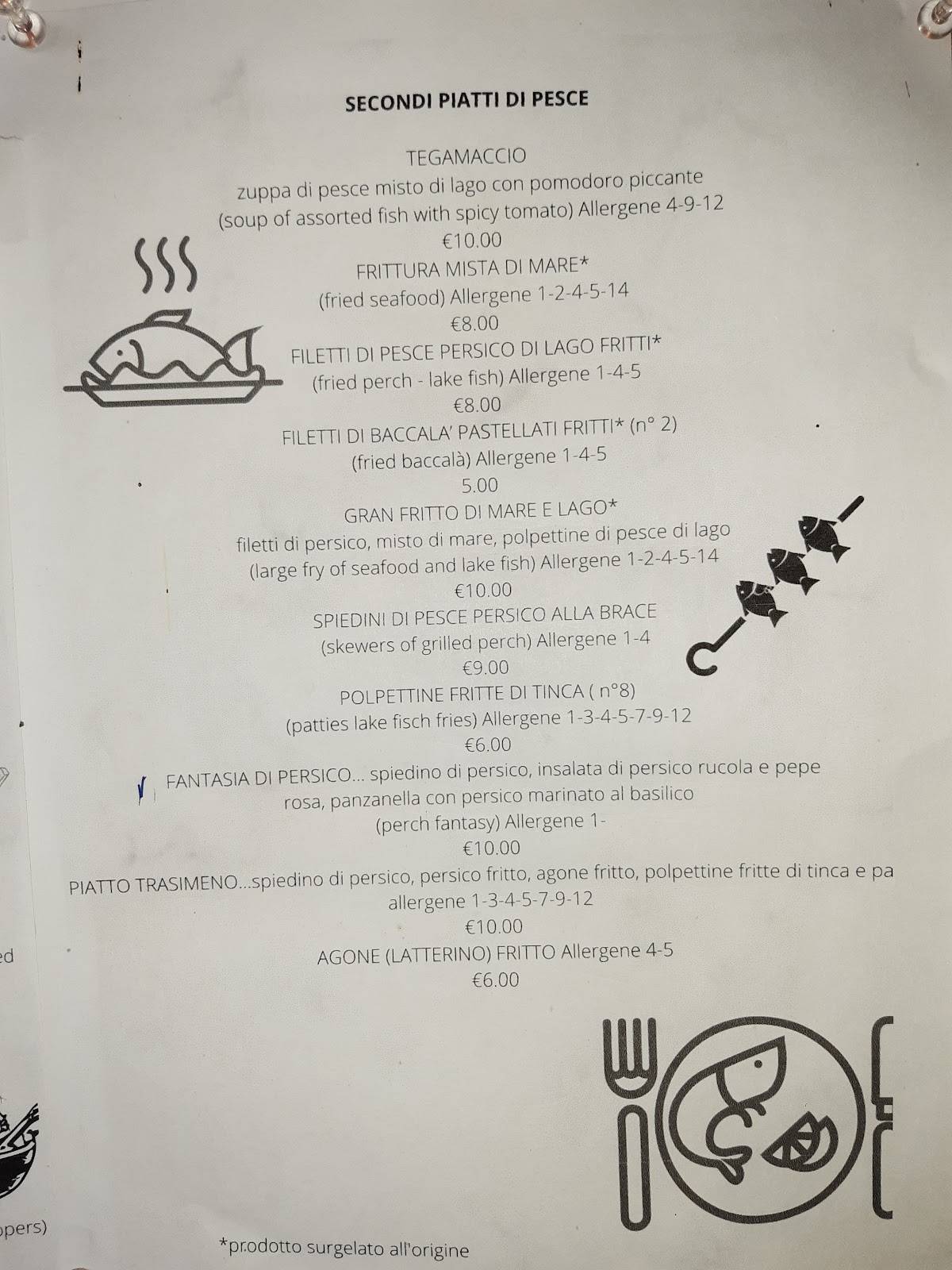 Menu da Ristorante Il Ristoro, Magione, Via di Montebuono