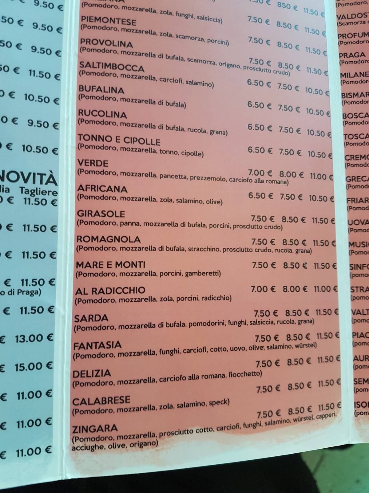 Menu da Ristorante pizzeria Il Cortile, Cremona