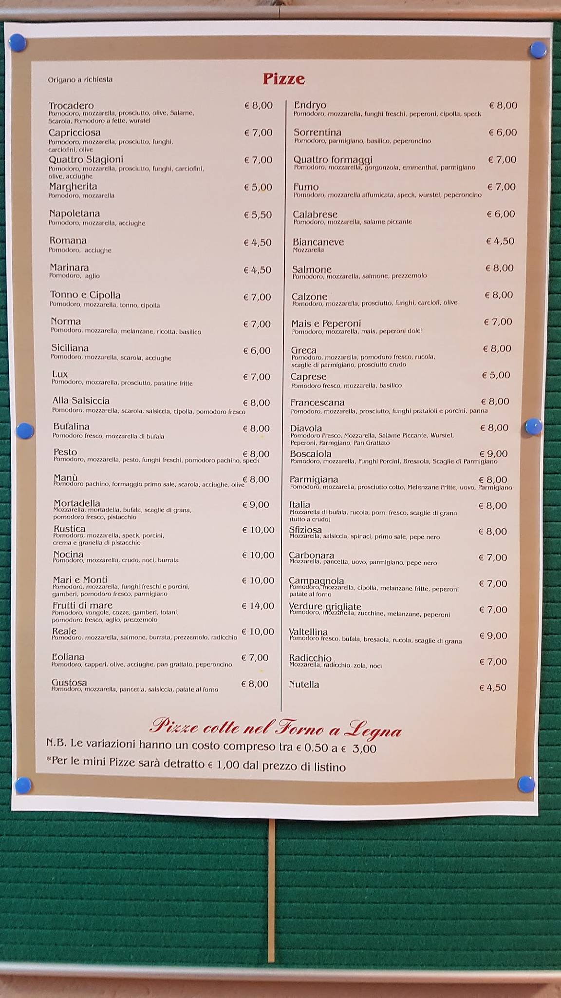 Menu da Ristorante - Pizzeria Trocadero, San Filippo del Mela