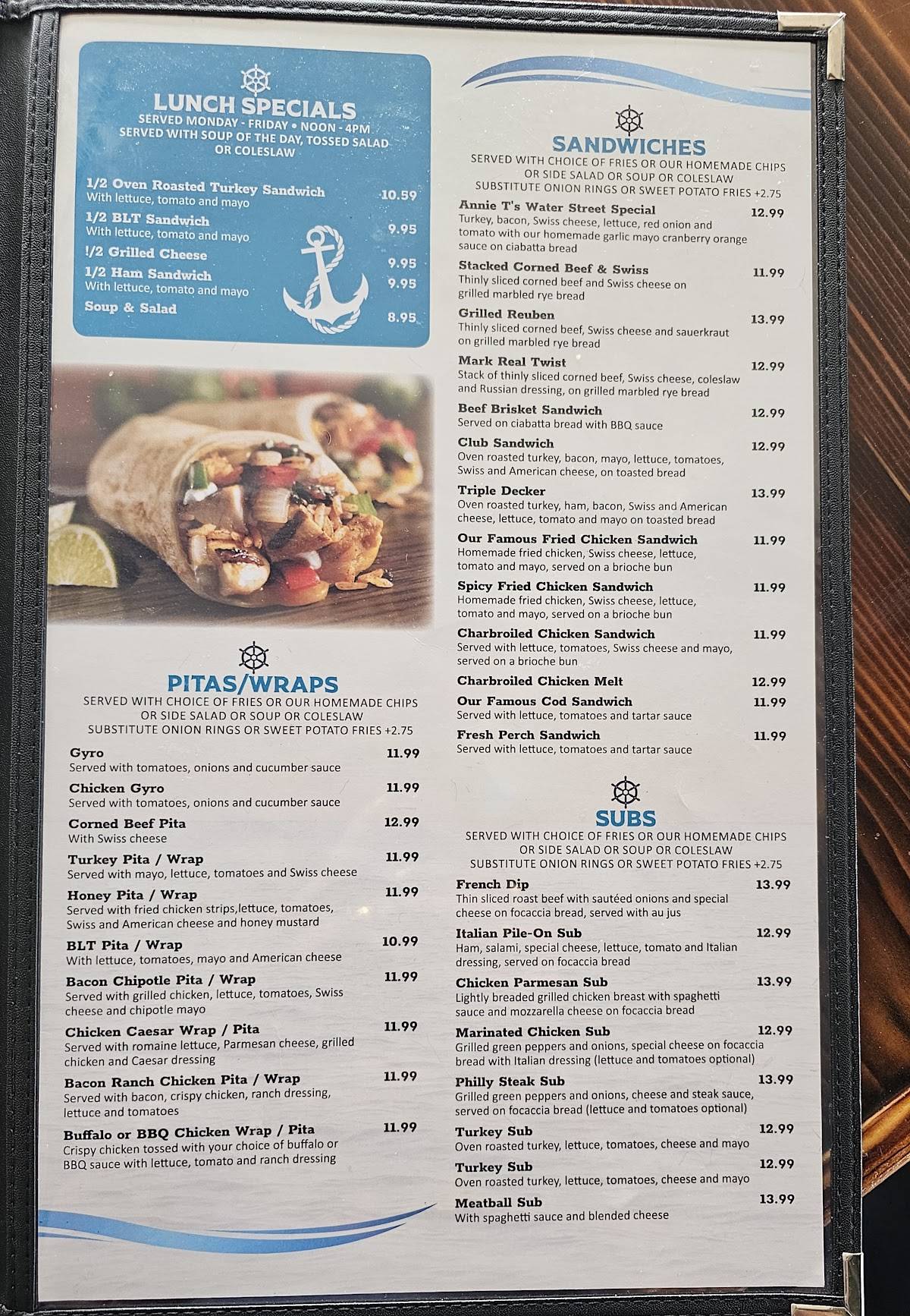 Menu at Riviera Restaurant & Bar, Marine City