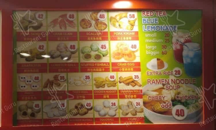 Menu at RnB X Mama Panda, Makati