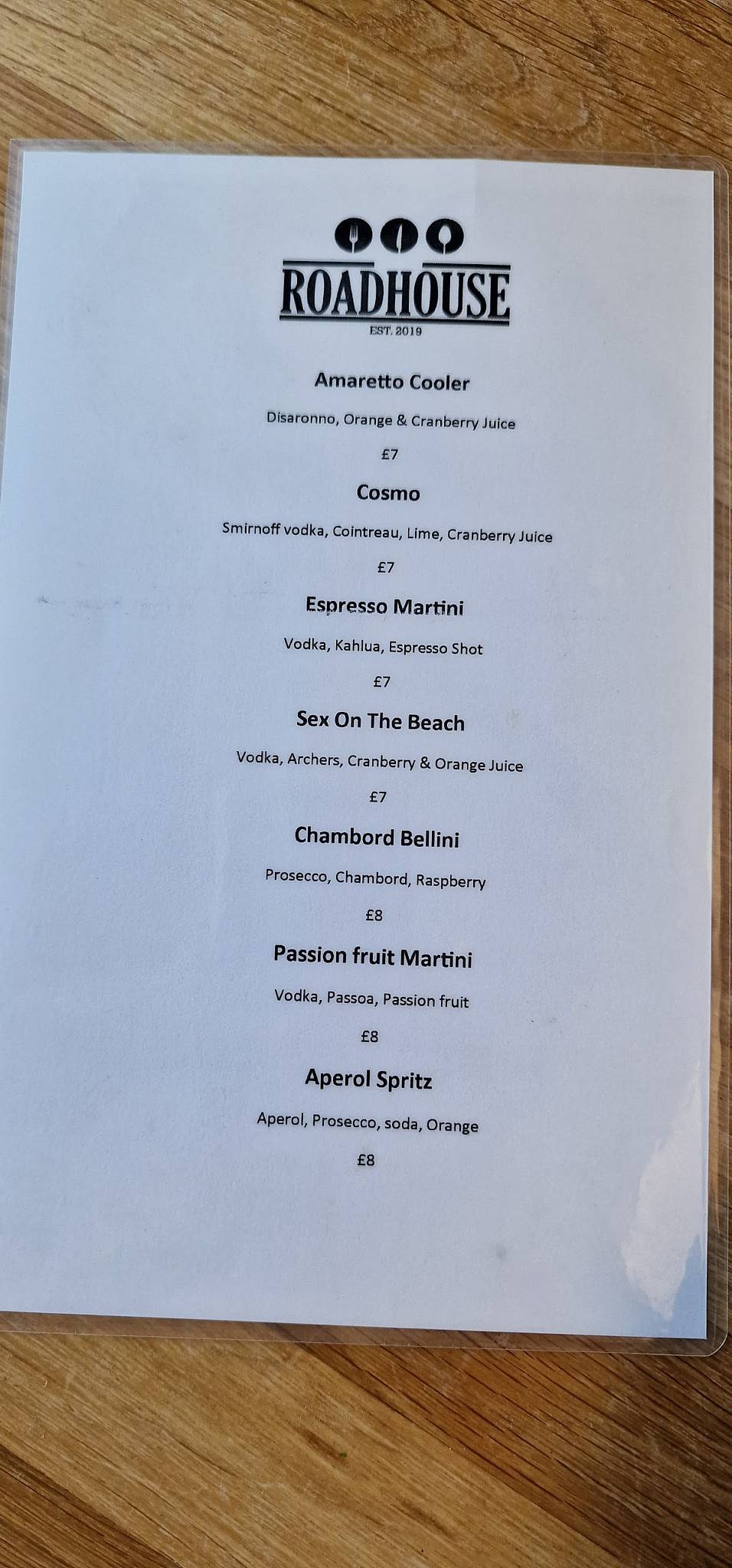 Menu at Roadhouse Whitland restaurant, Whitland, Abbey Road