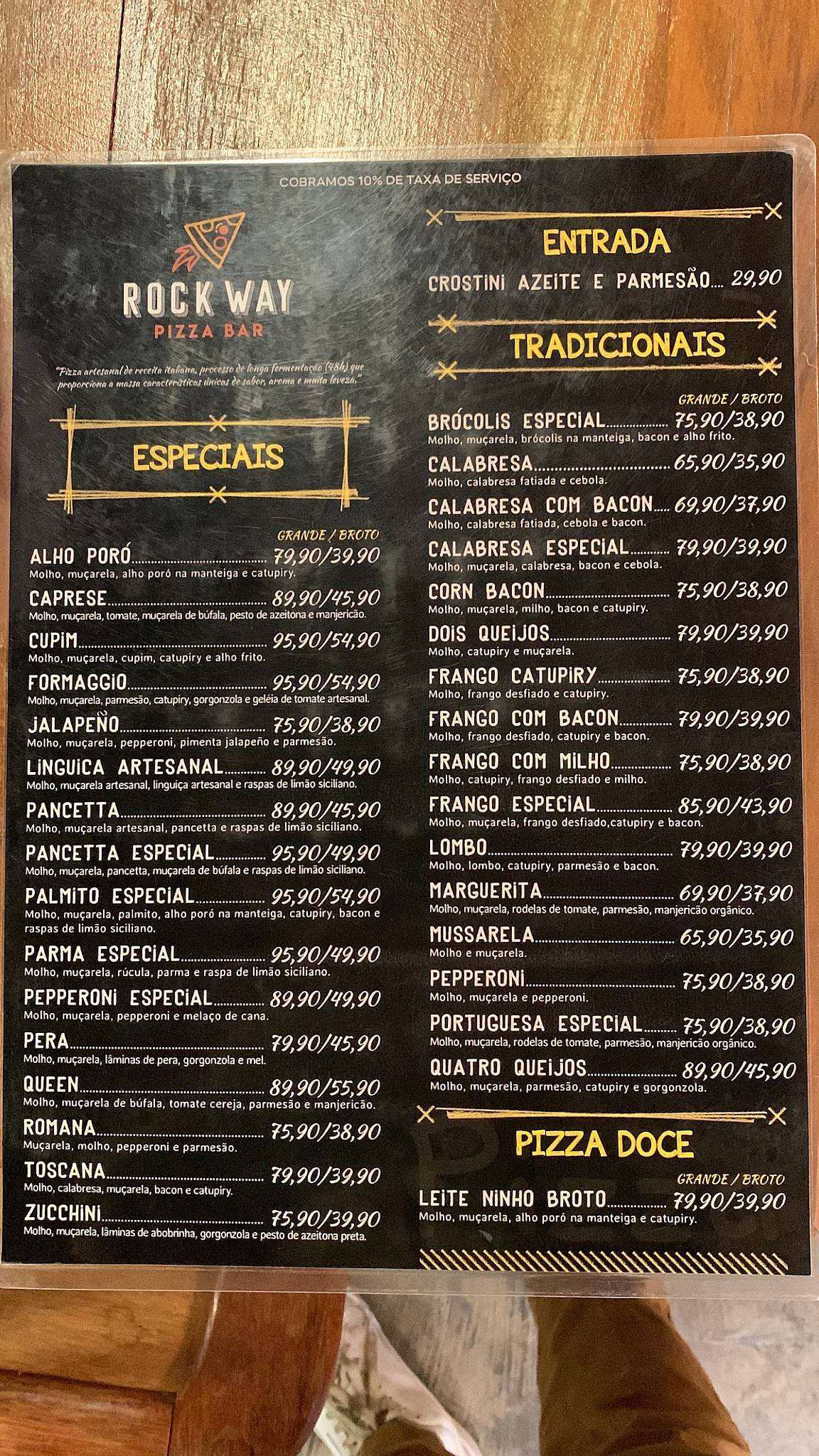 Menu em Rock Way Pizza restaurante, Marília