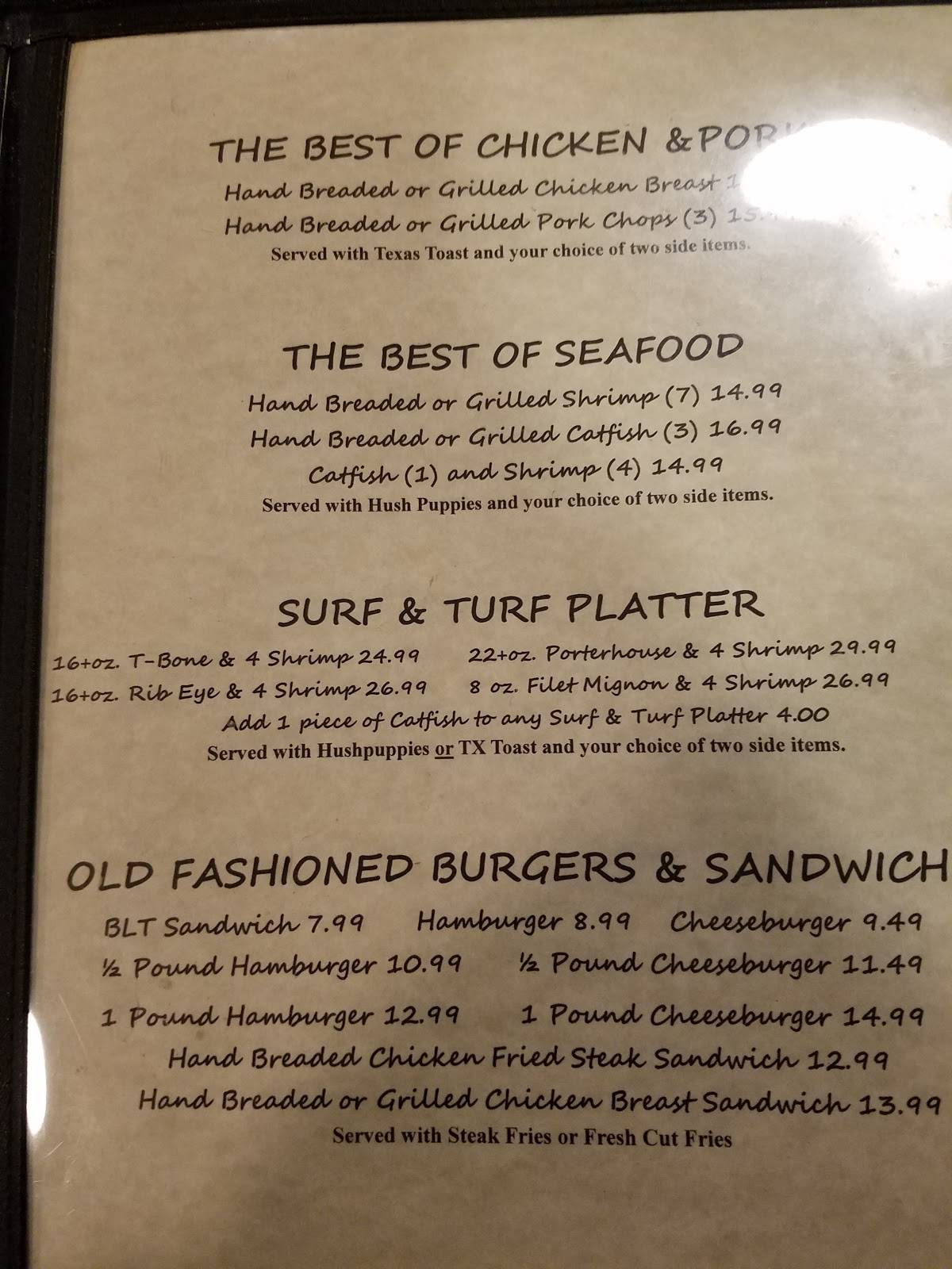 Menu at Rockett Cafe & Club, Waxahachie