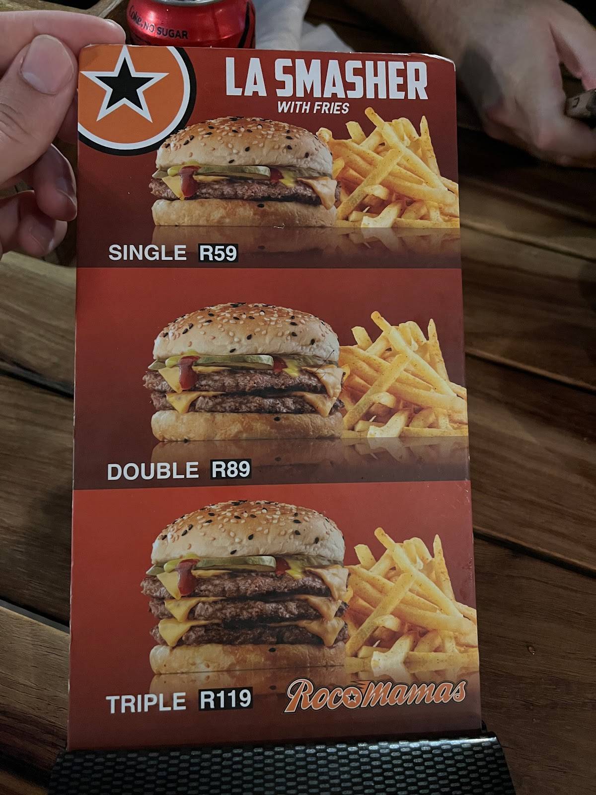Menu at RocoMamas Gateway restaurant, Umhlanga