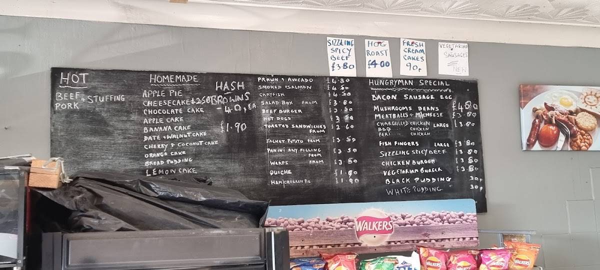Menu at Rolled Up cafe, Bournemouth
