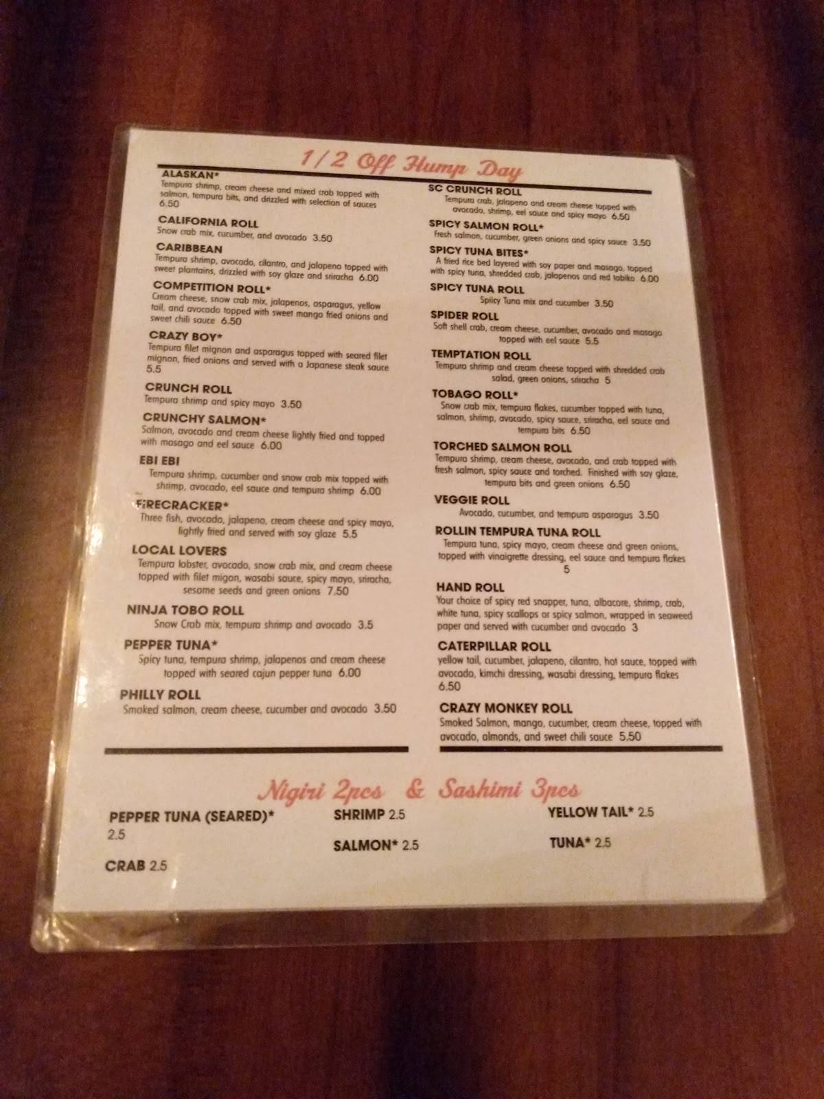 Menu at Rollin Local restaurant, Georgetown