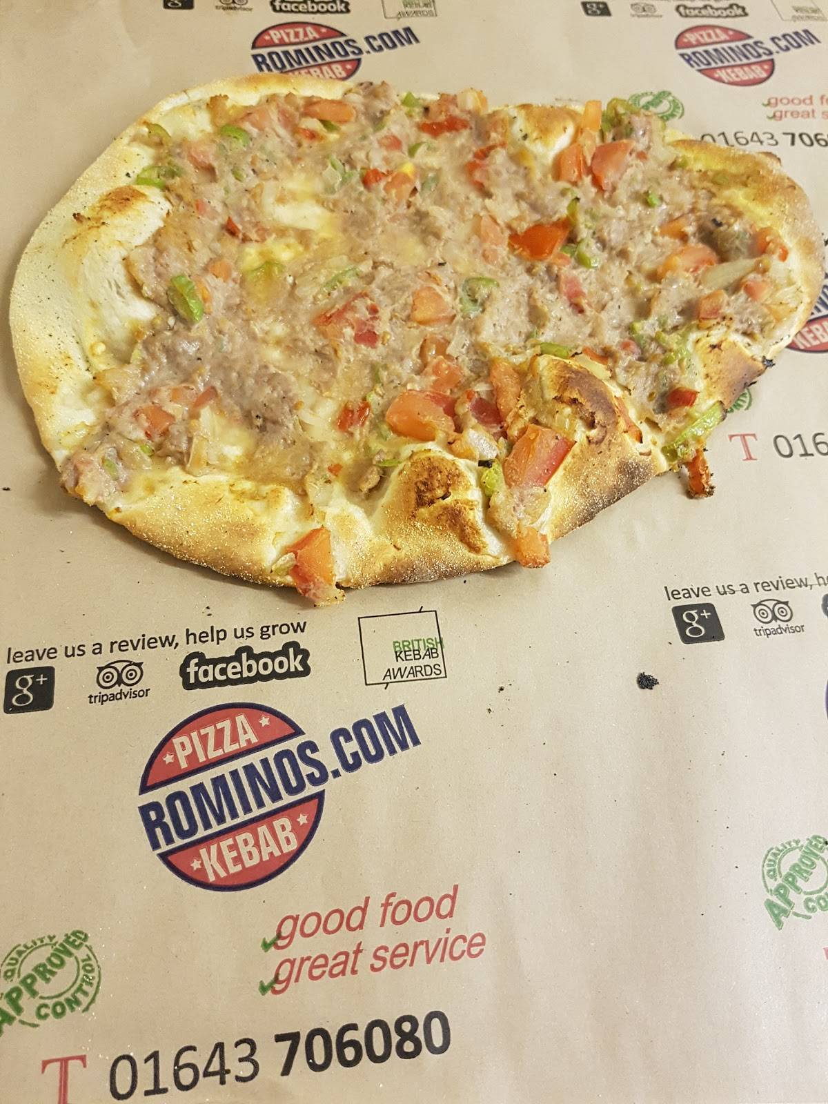 Menu at Rominos Pizza & Kebab fast food, Minehead